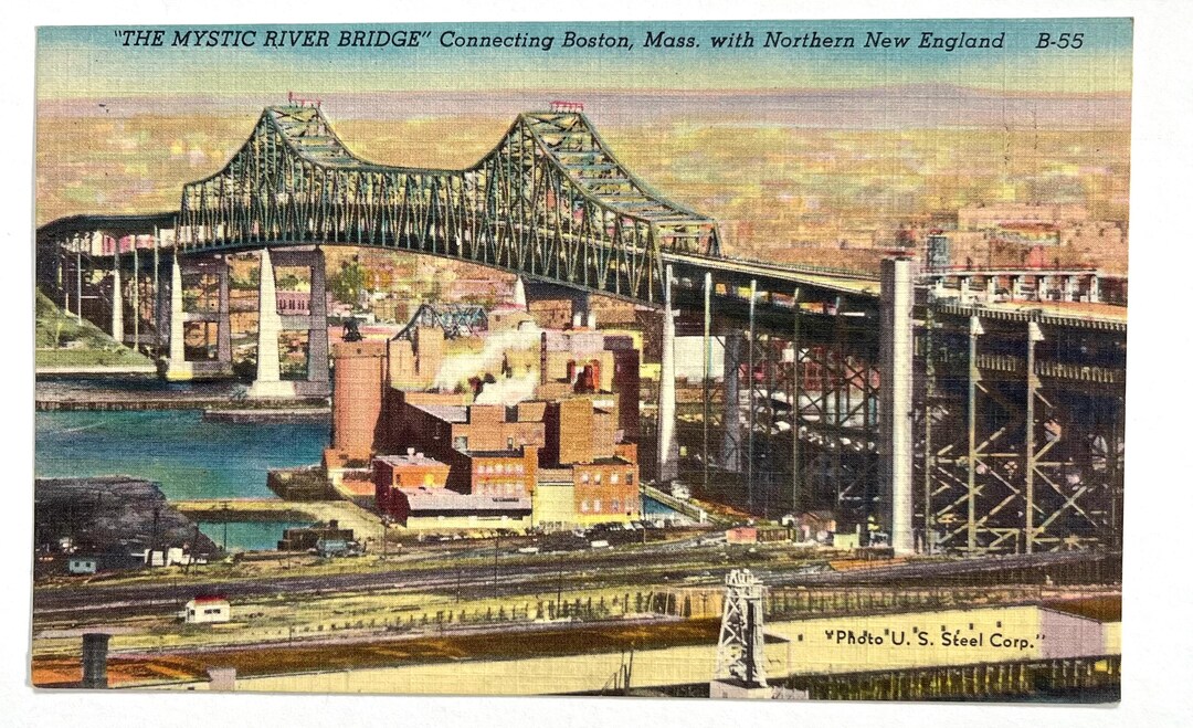 Maurice J. Tobin Memorial Bridge (formerly the Mystic River Bridge ...