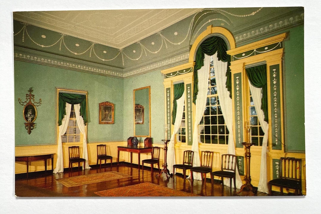 Mount Vernon Interior Banquet Hall Furniture Decor Virginia VA Vintage ...