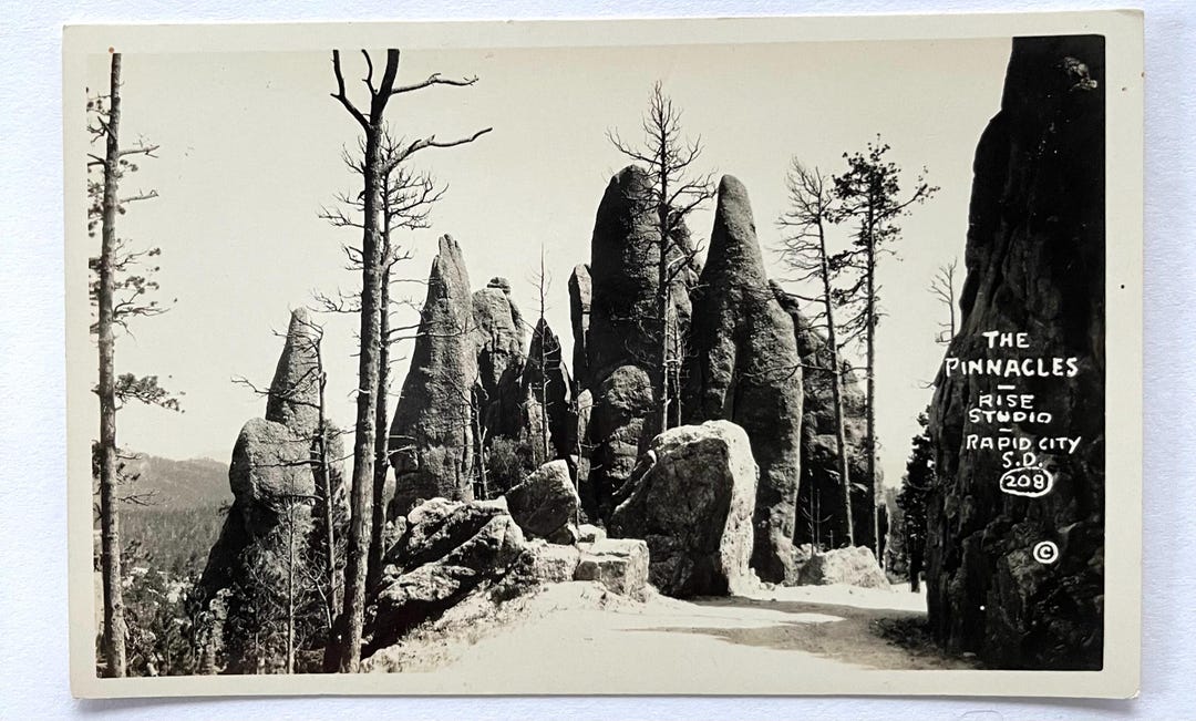 The Pinnacles Needles, South Dakota SD RPPC Real Photo Photograph ...