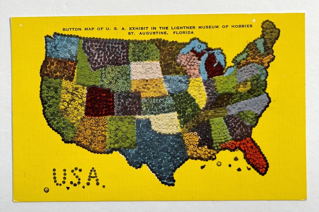 Button Map of USA Exhibit Lightner Museum of Hobbies St Augustine ...