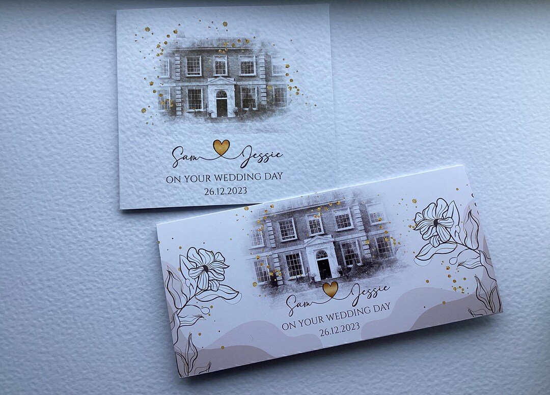 Personalized Wedding Venue Card, Money Gift Wallet - Etsy