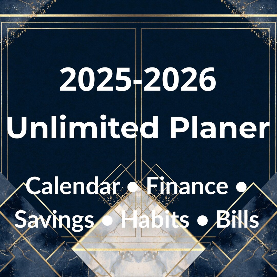 2025-2026 Financial Planner Printable: Bills, Savings, Habit Tracker ...
