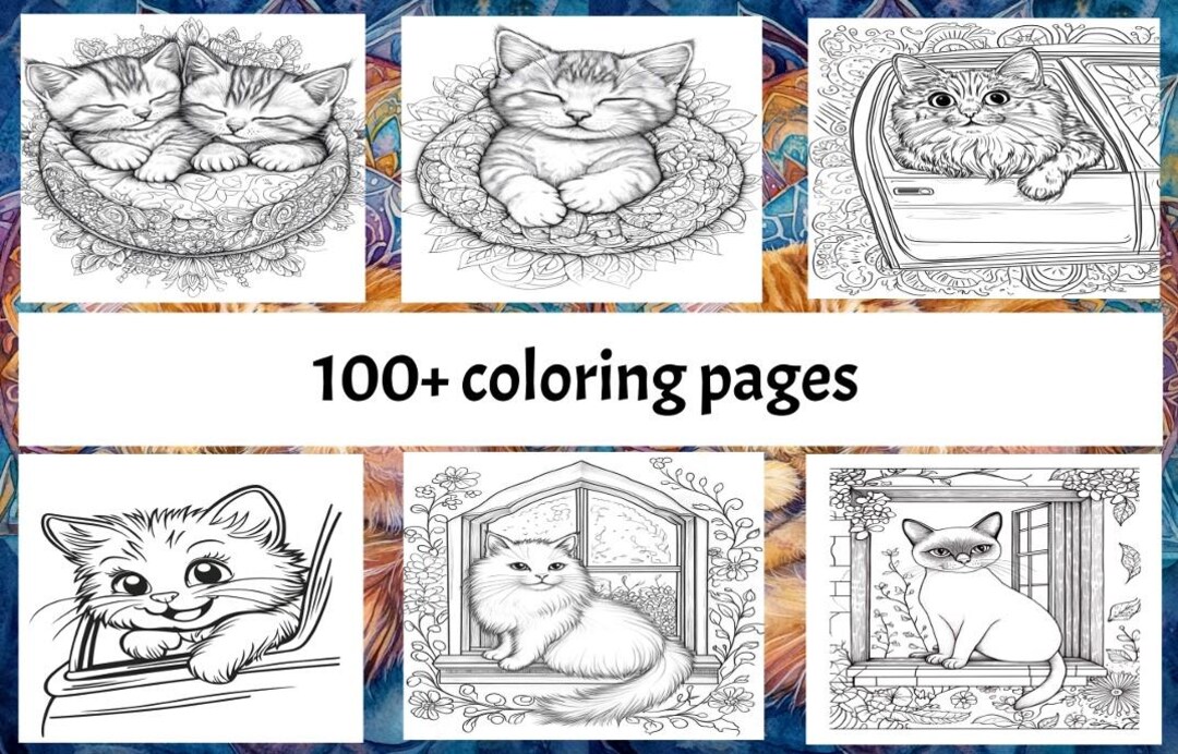 100+ Cute Flower Cat Coloring Pages - Adults Kids Coloring Pages ...