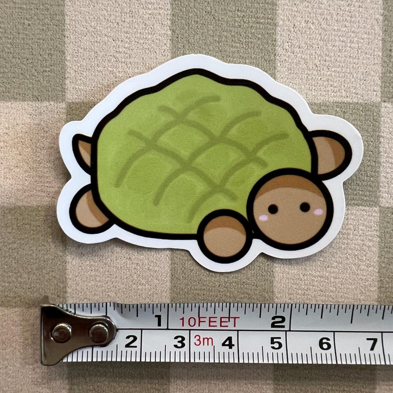 Turtle Melon Pan Sticker - Etsy