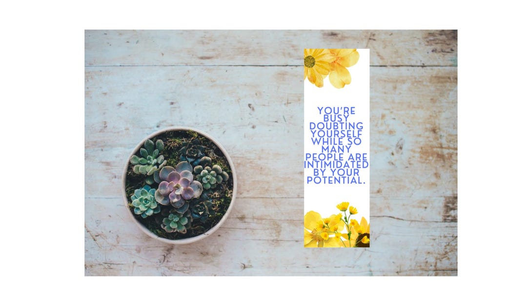 Digital Bookmarks/ Bookmarks/ Inspirational Quotes/ Confidence/ Mental ...