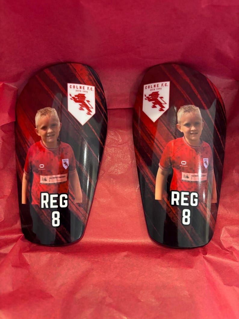 Custom Shin Pads, Personalised Shin Pads, Soccer Gift, Kids Football ...