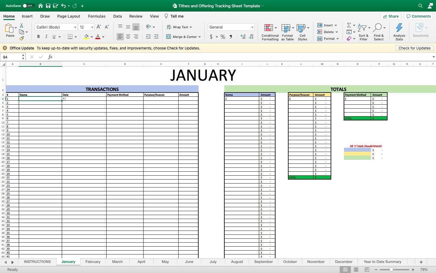 The BEST Church Donation Tracker Spreadsheet | Automatic Donor ...