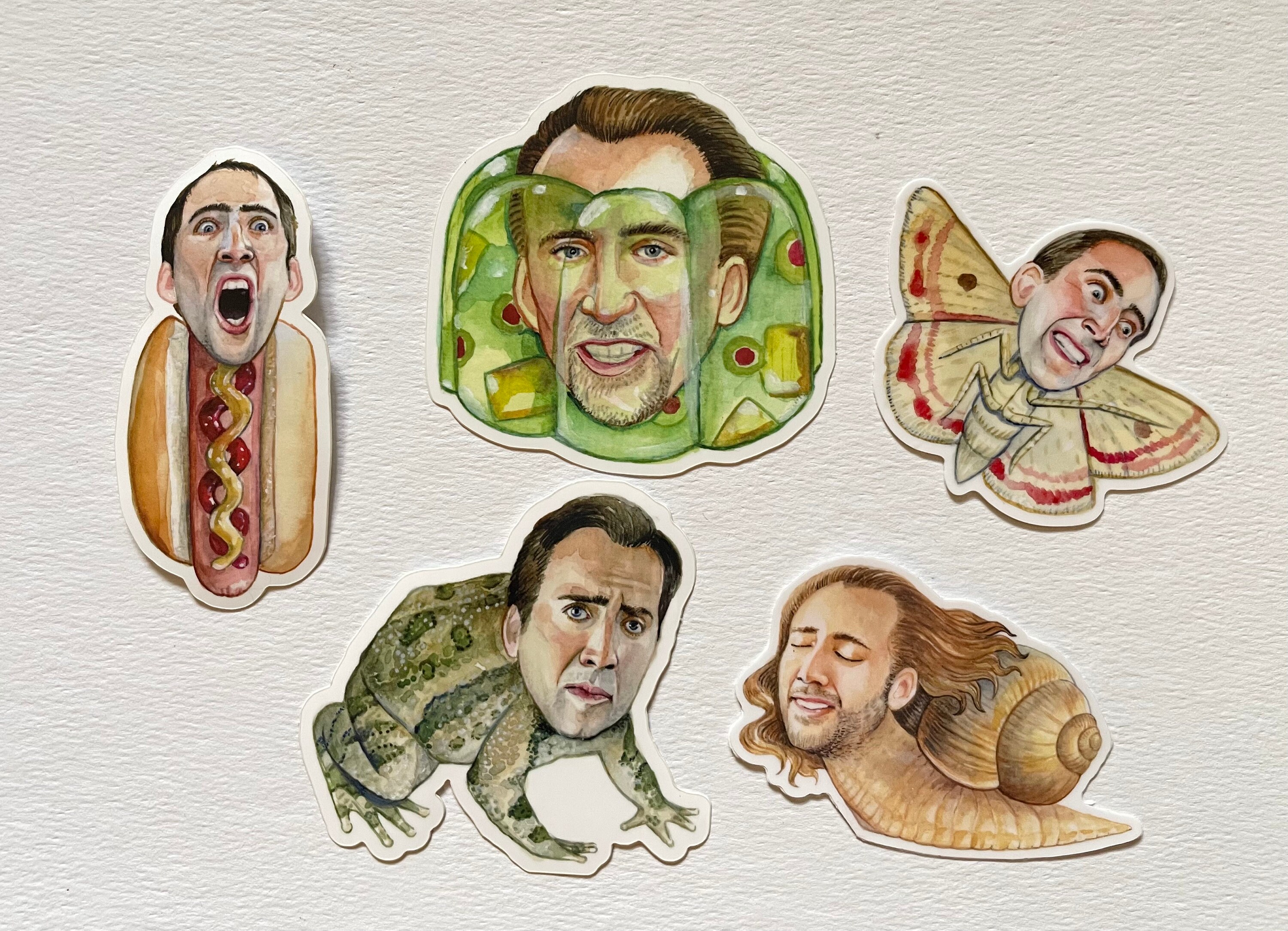 Nicolas Cage Five Sticker Pack Vinyl Stickers | Etsy