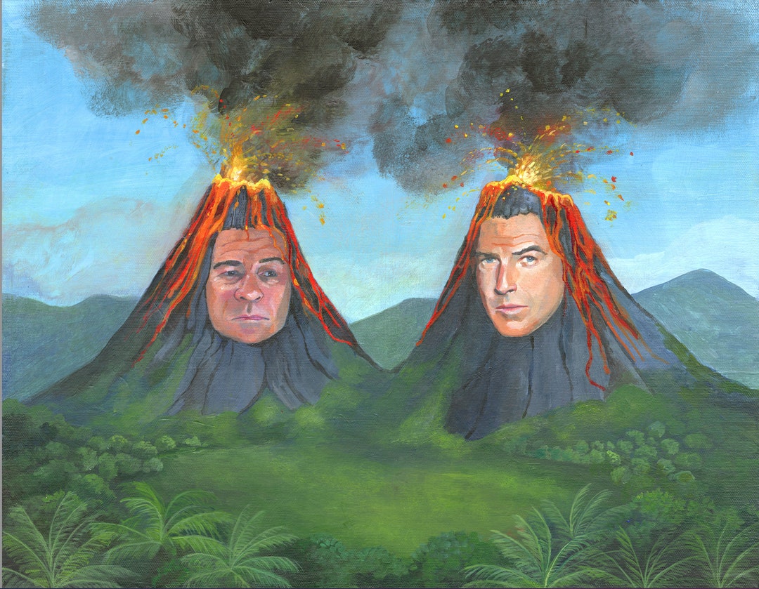 Volcanoes Giclee Print of Original Acrylic Painting - Etsy