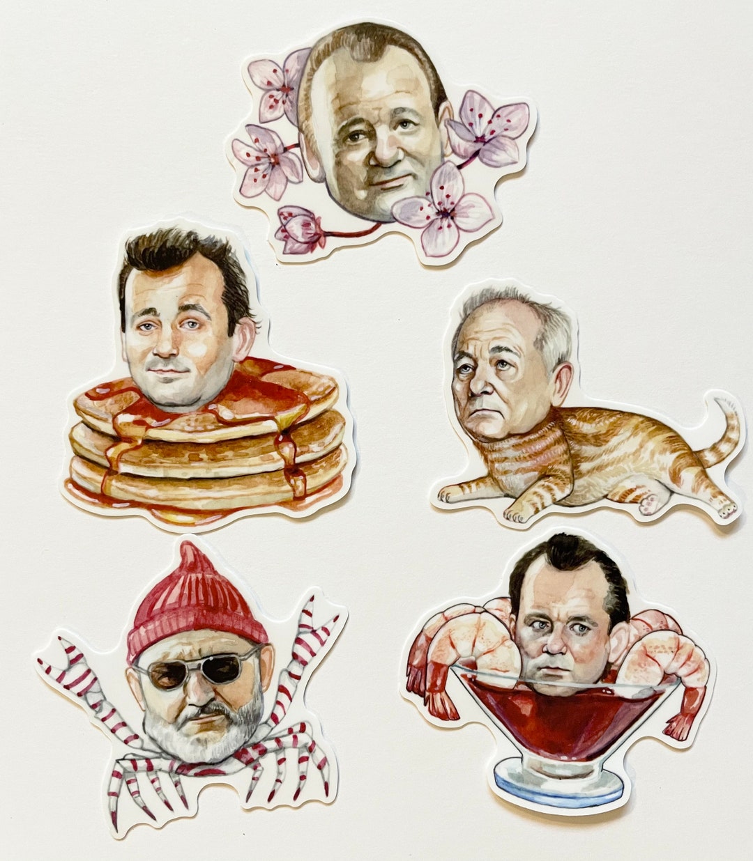 Bill Murray Five Sticker Pack Vinyl Stickers - Etsy