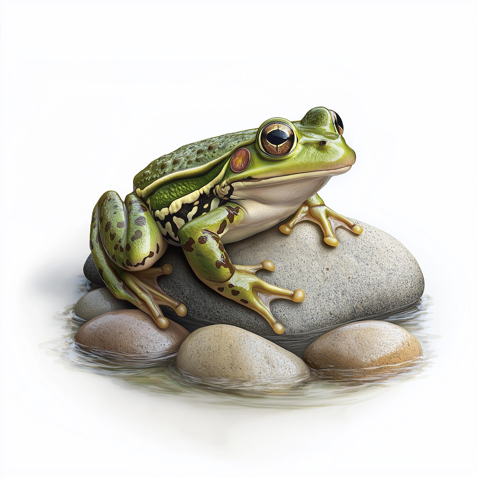 Pond Frog Clipart, 12 High Quality Designs, Wildlife, Nature, Digital ...