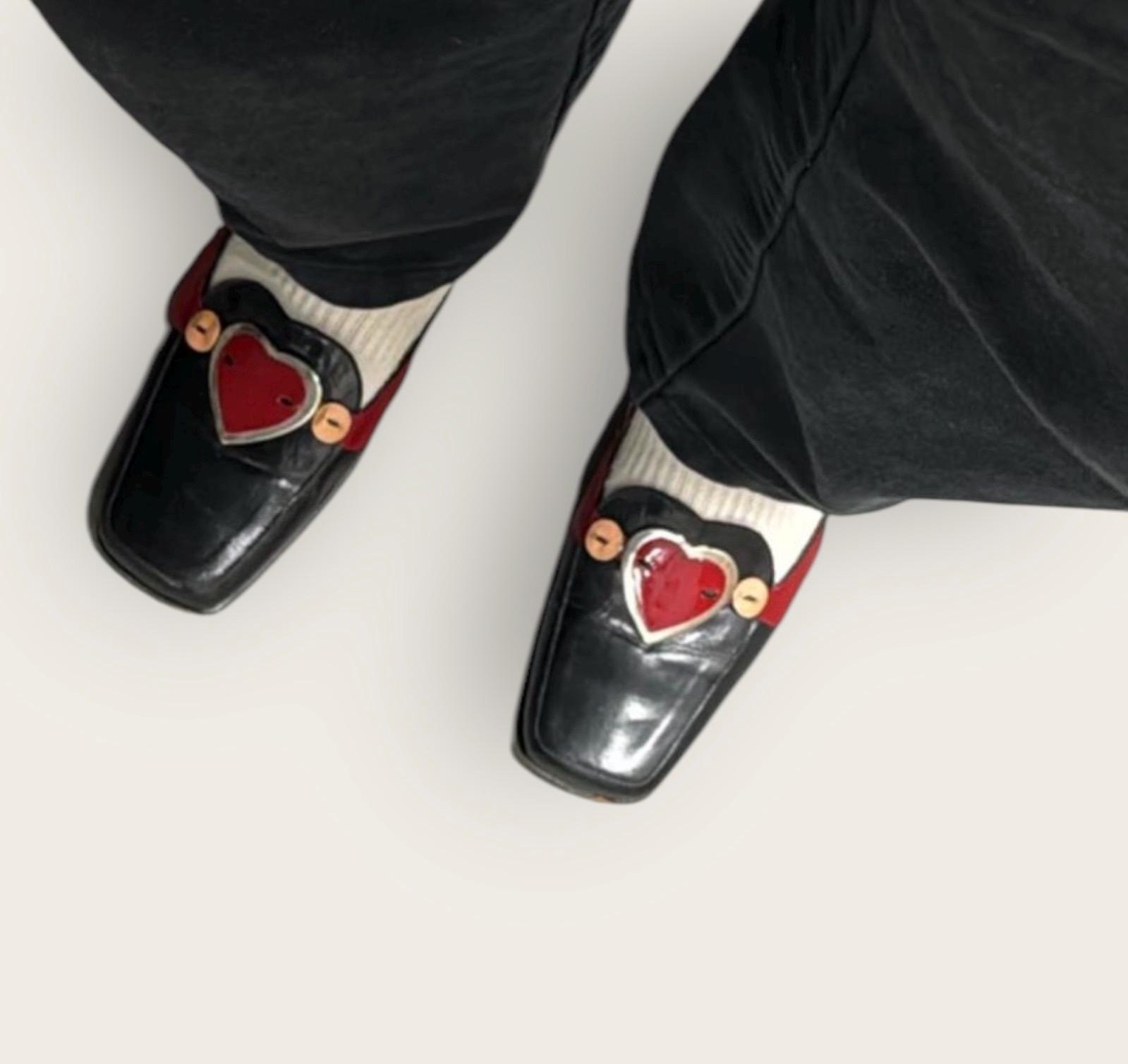 Vintage 90s Square Toe Slides - Etsy