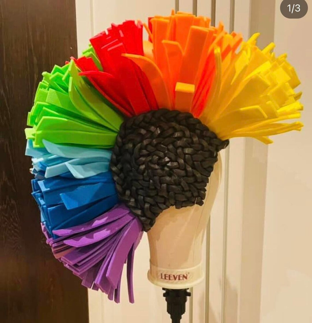 PRIDE MOHAWK Foam Wig - Etsy