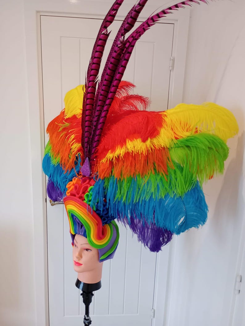 KAREN FEATHER FAN Foam Wig - Etsy