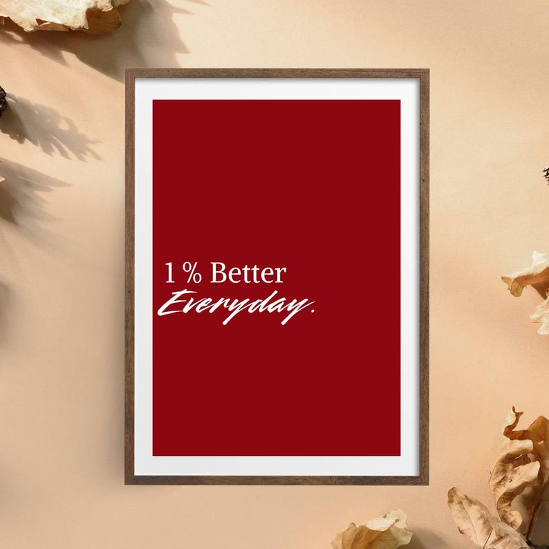 Red Wall Art, Typography Poster, Red Room Decor, Affirmation Prints ...
