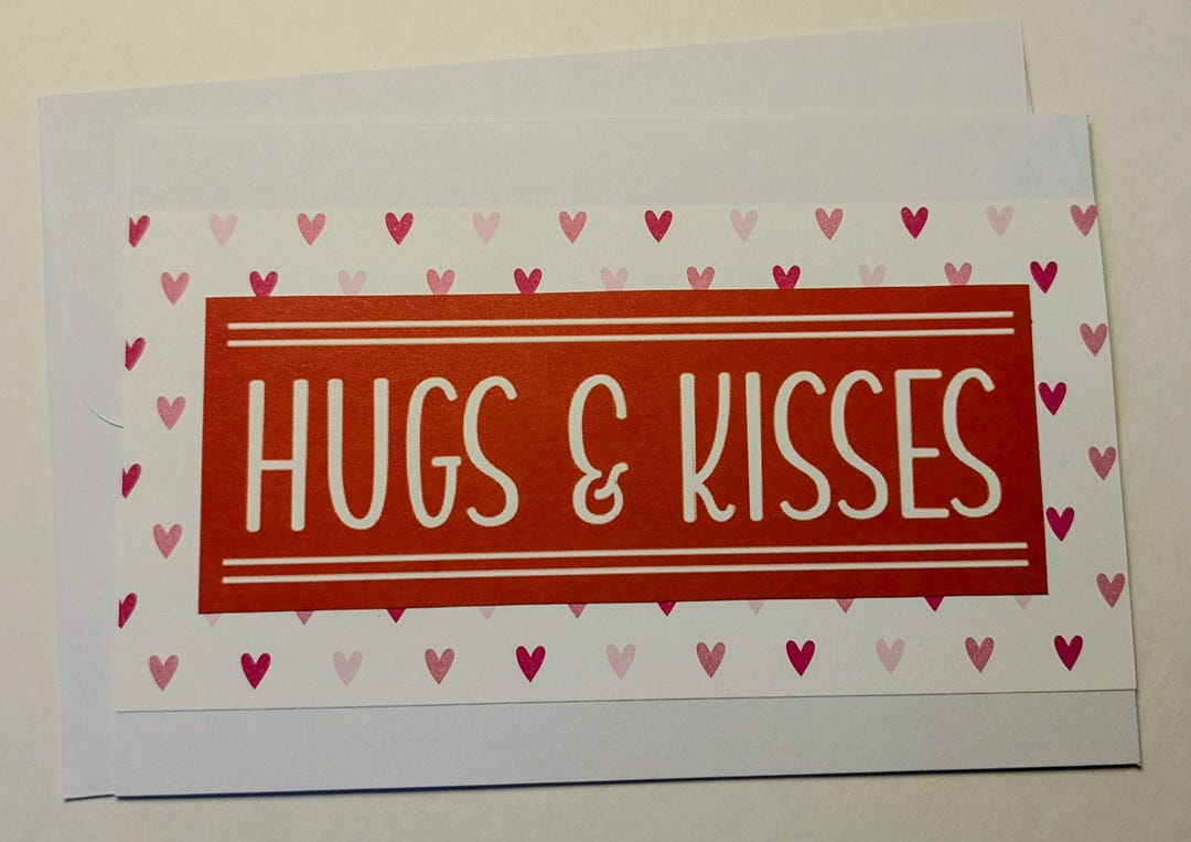 Hugs and Kisses Valentine Card - Etsy