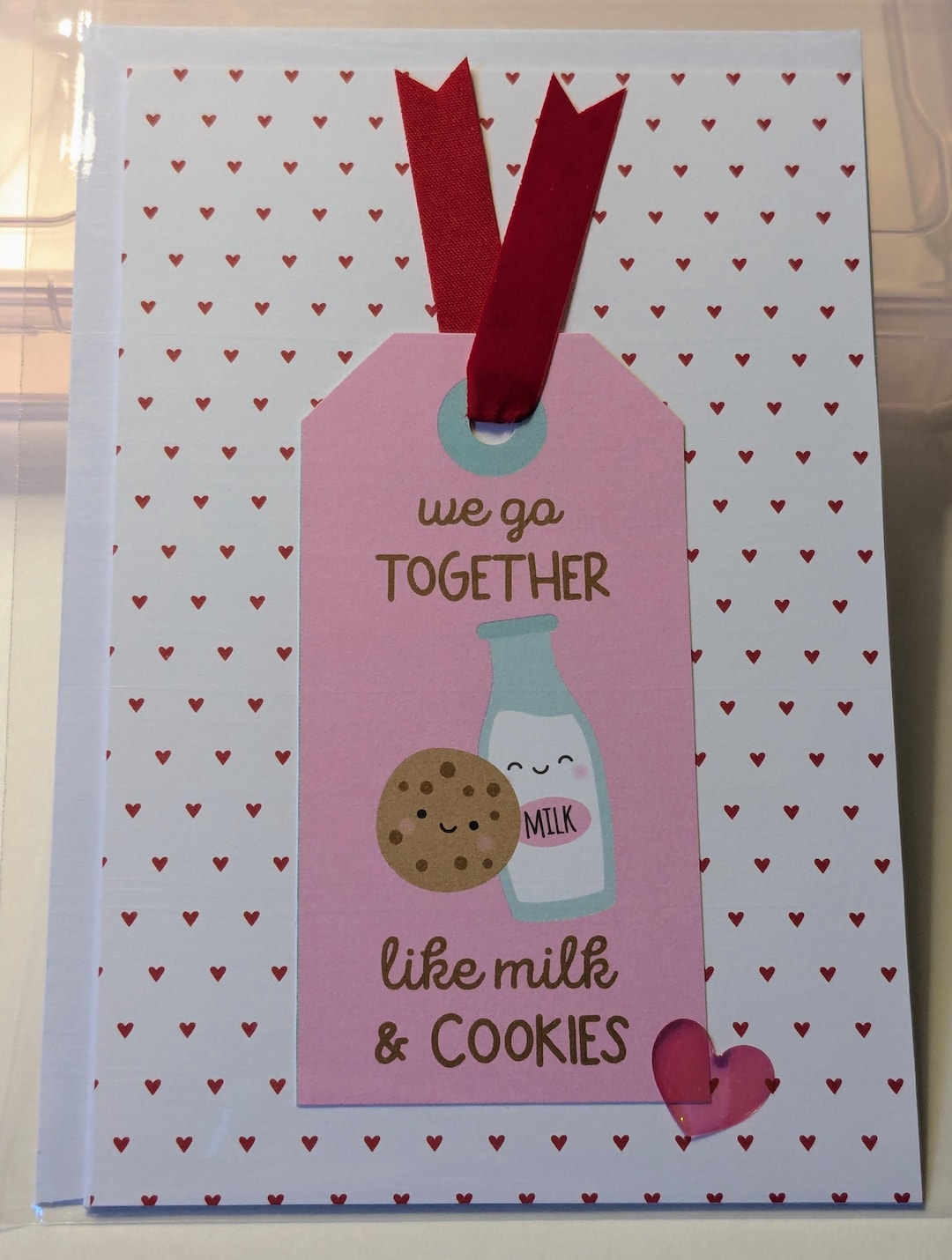 We Go Together Like Milk and Cookies Valentine Card - Etsy