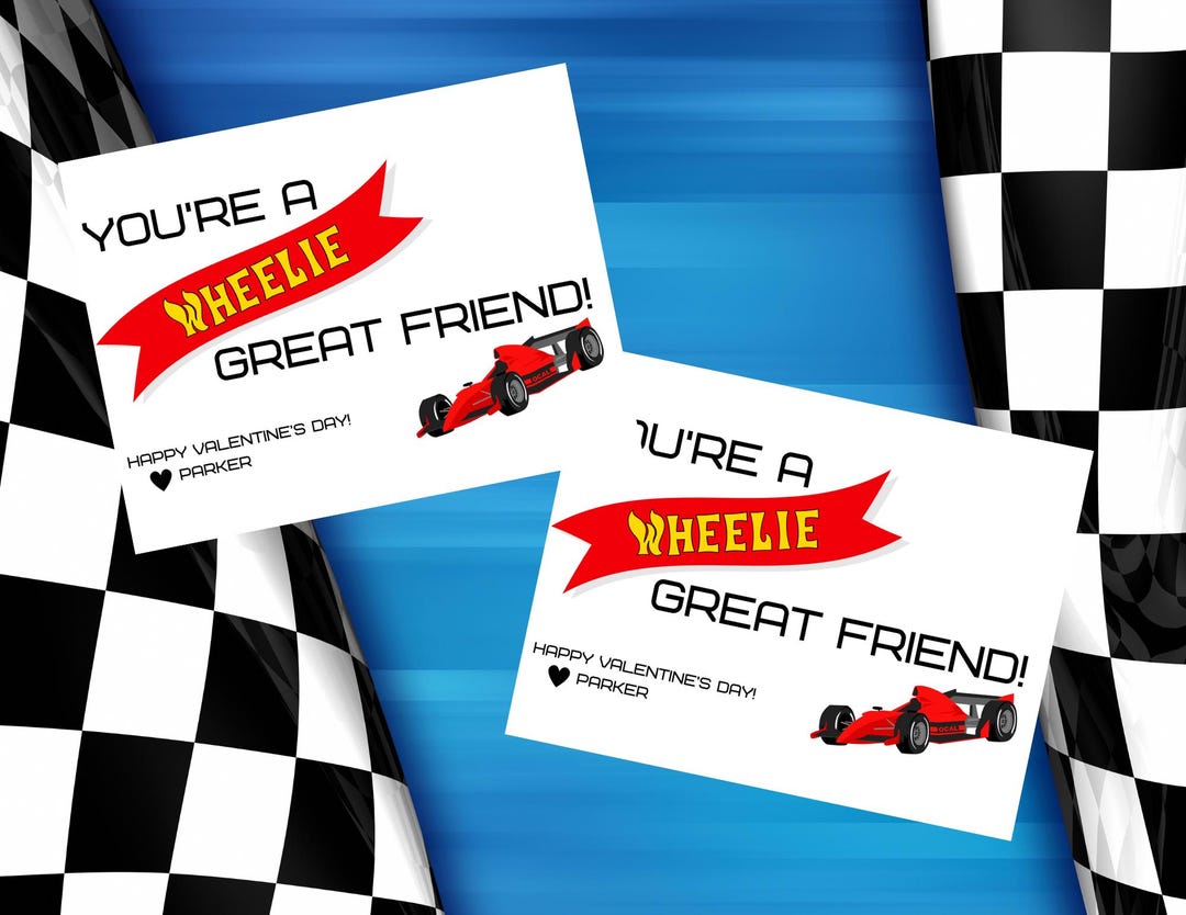 You're A Wheelie Great Friend! Valentine's Day Card - Etsy