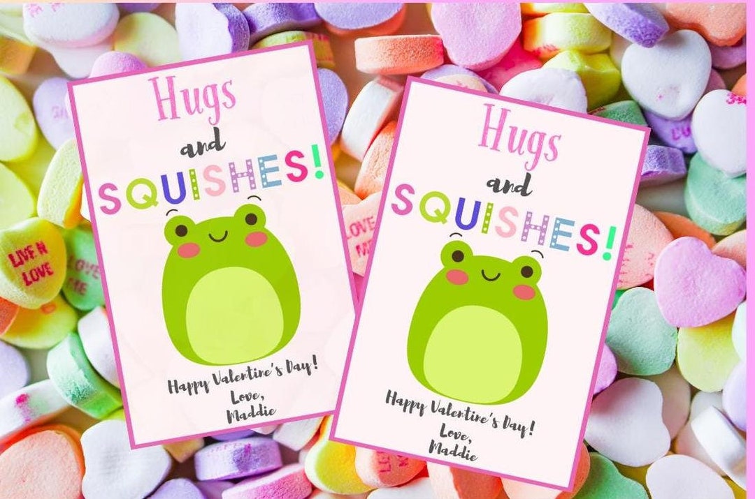 Hugs & Squishes Valentines Day Card - Etsy