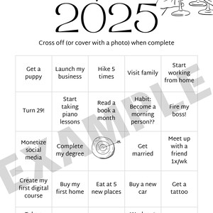 2025 Bingo Card - Best Year Ever! - Etsy