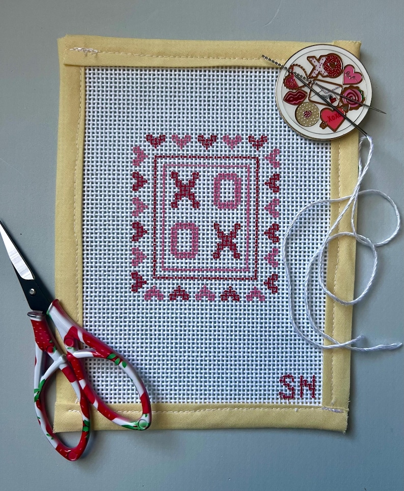 XOXO Valentines Day Handpainted Needlepoint Canvas - Etsy
