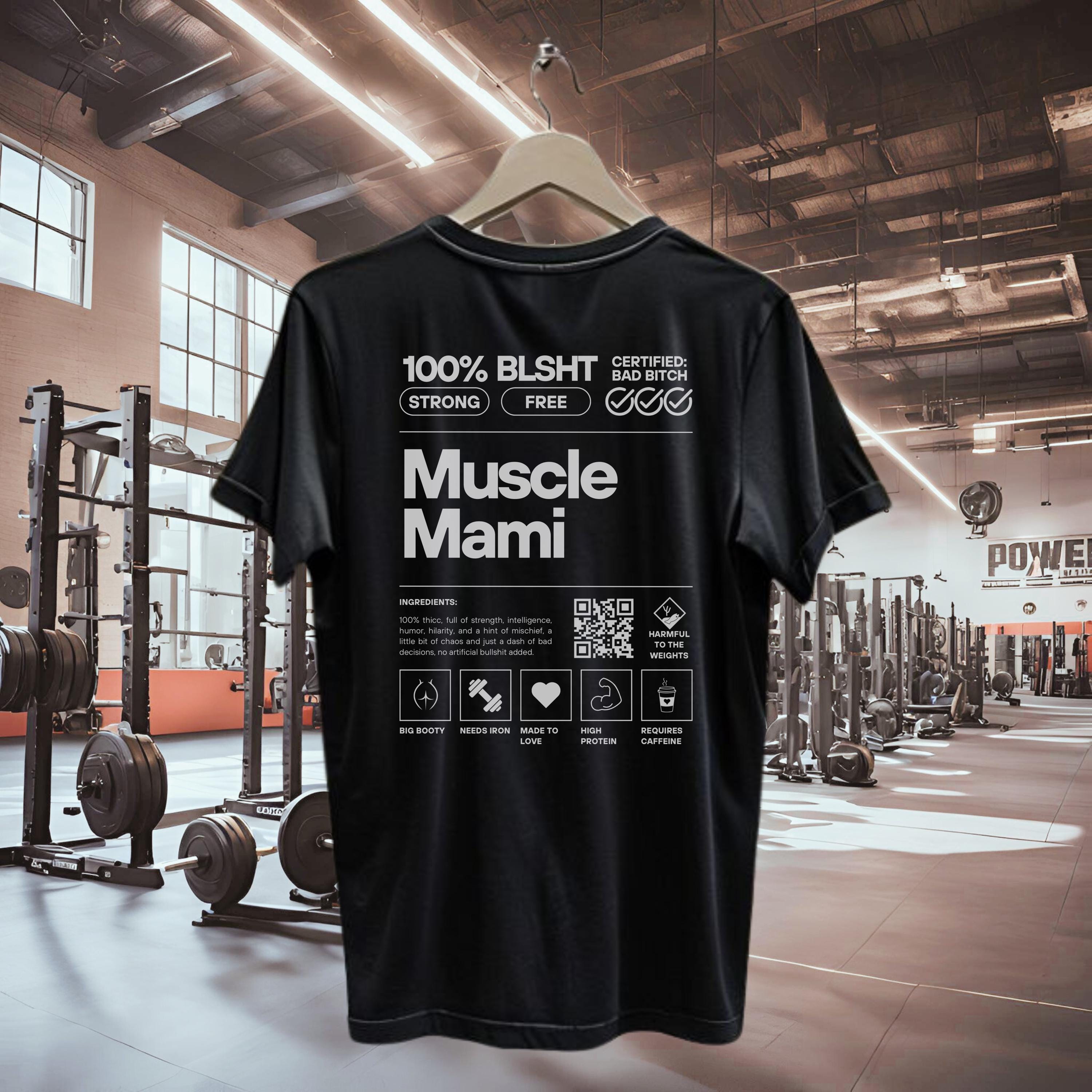 Muscle Mami PNG and PDF for Pump Cover, Funny Gym Shirt Png, Gym Funny ...