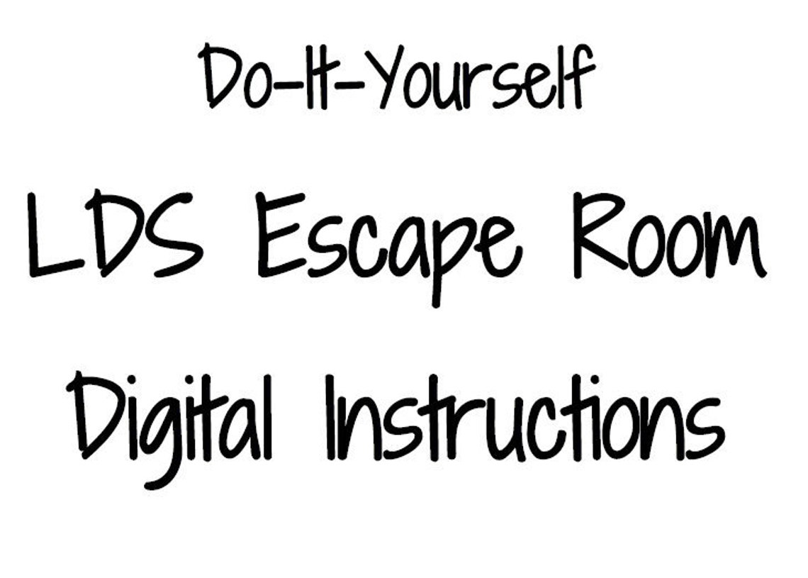 Church of Jesus Christ LDS Escape Room Instructions (DIY) - Etsy