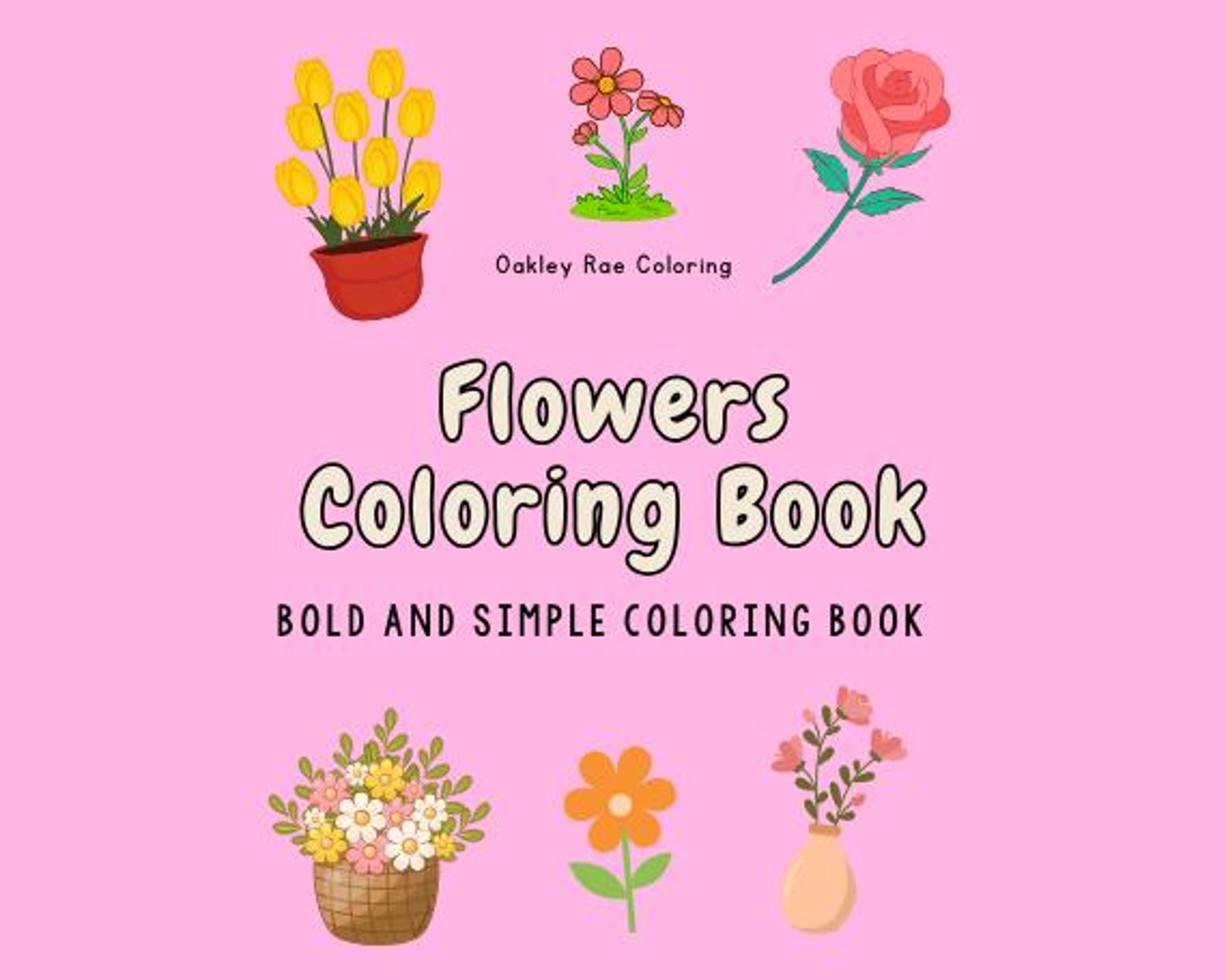 Printable Bold and Easy Flower Coloring Book Printable Activities ...