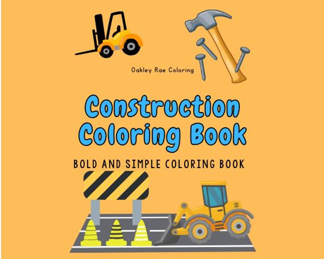 Coloring Book Construction for Kids Construction Coloring Pages Digital ...