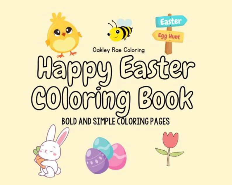 Printable Easter Coloring Books for Kids Coloring Activity Book Easter ...