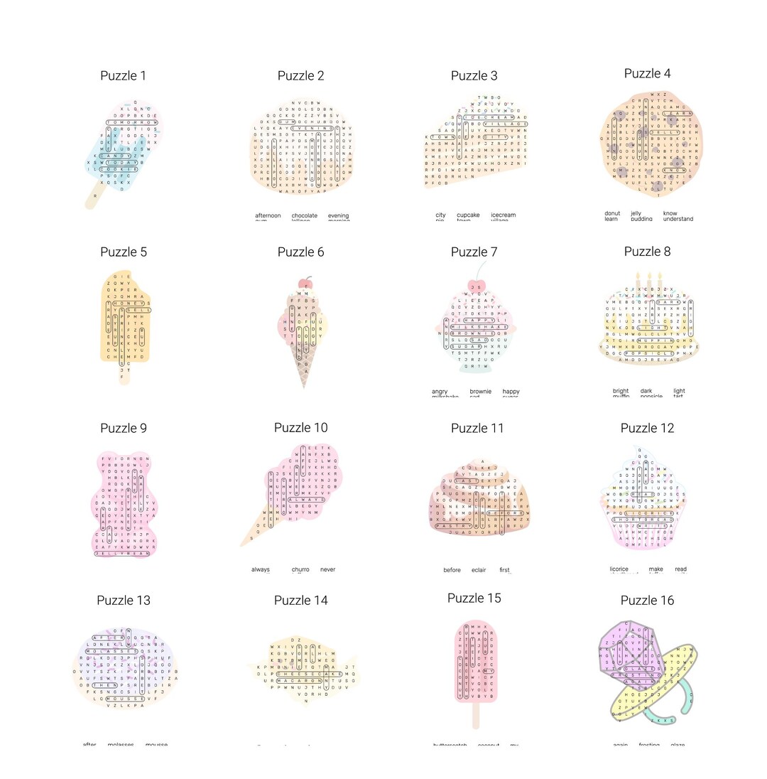 Word Search Sweets Word Search for Girls Word Search Printable Word ...