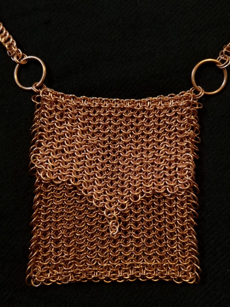Chainmaille Purse Handmade From Copper Wire Statement Piece 1 of a Kind ...
