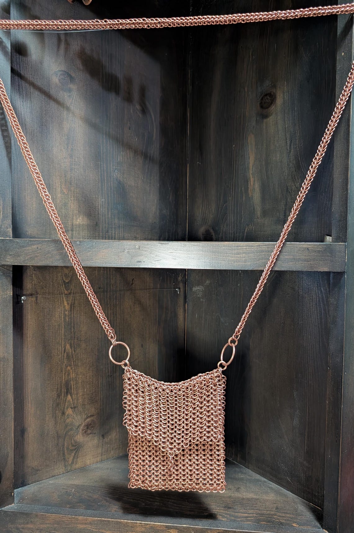Chainmaille Purse Handmade From Copper Wire Statement Piece 1 of a Kind ...