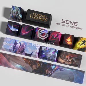 Yone Keycaps Set League of Legends Inspired Artisan Keycaps for ...