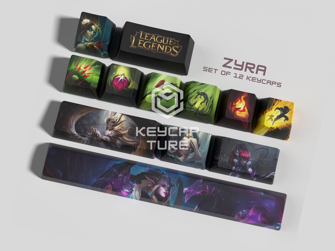 Zyra League of Legends Keycaps Set Premium PBT Mechanical Keyboard ...