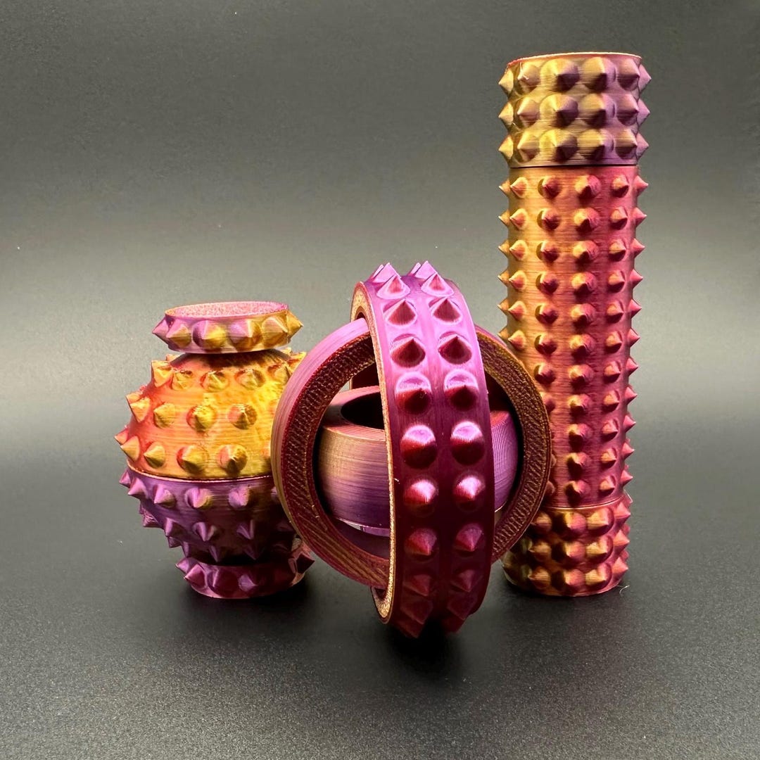 Spiky Fidget Spinner Bundle | 3D Printed Fidget Toy, Fidget Spinner ...