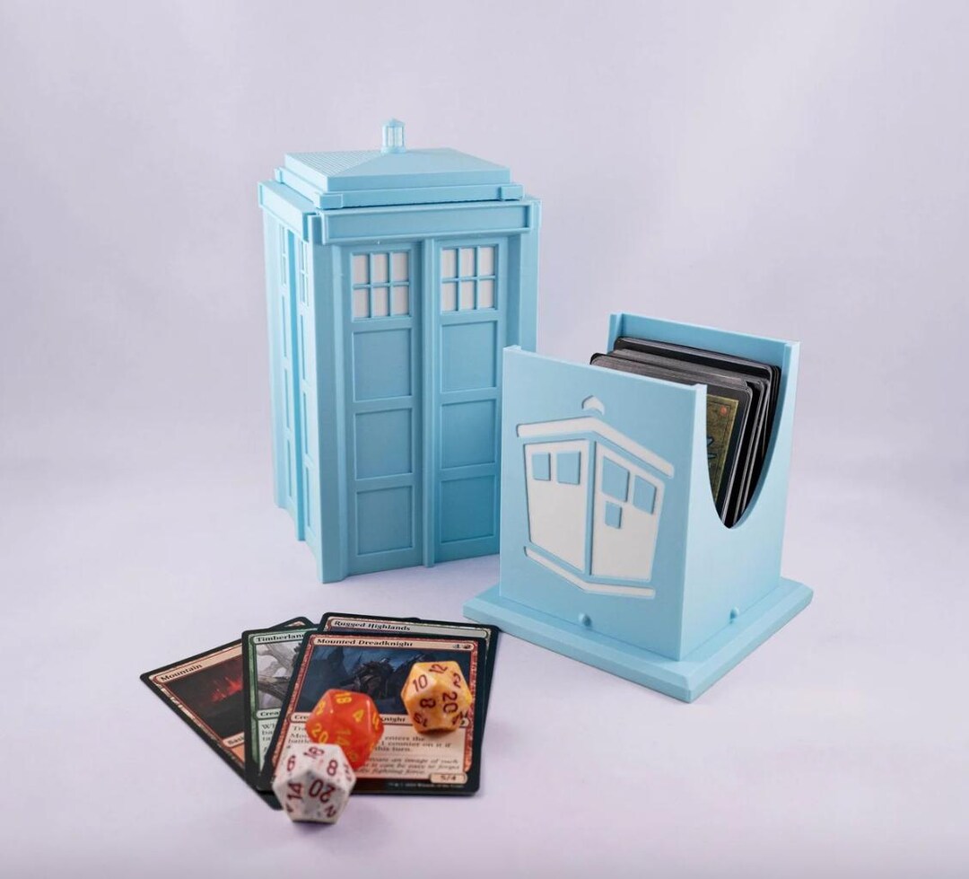 Tardis-inspired Card Deck Box | MTG Card Holder for Magic Players ...