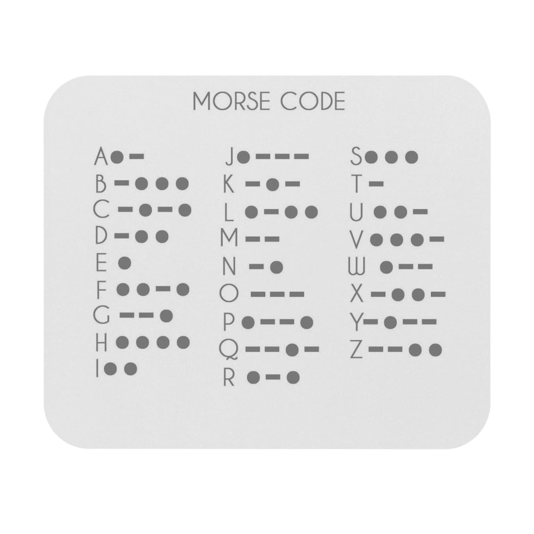 Morse Code Mouse Pad - Etsy