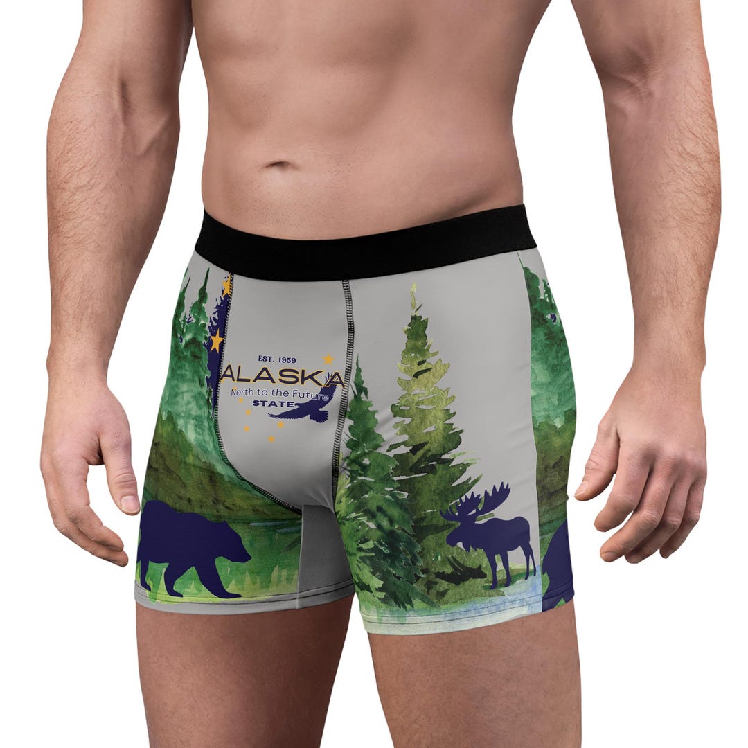 Alaska Wilderness Boxer Briefs, Nature-inspired Underwear, Gift for Him ...