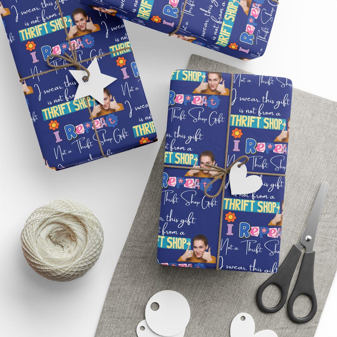 Personalized Face Wrapping Paper: Funny "not Thrifted" Gift Wrap - Etsy