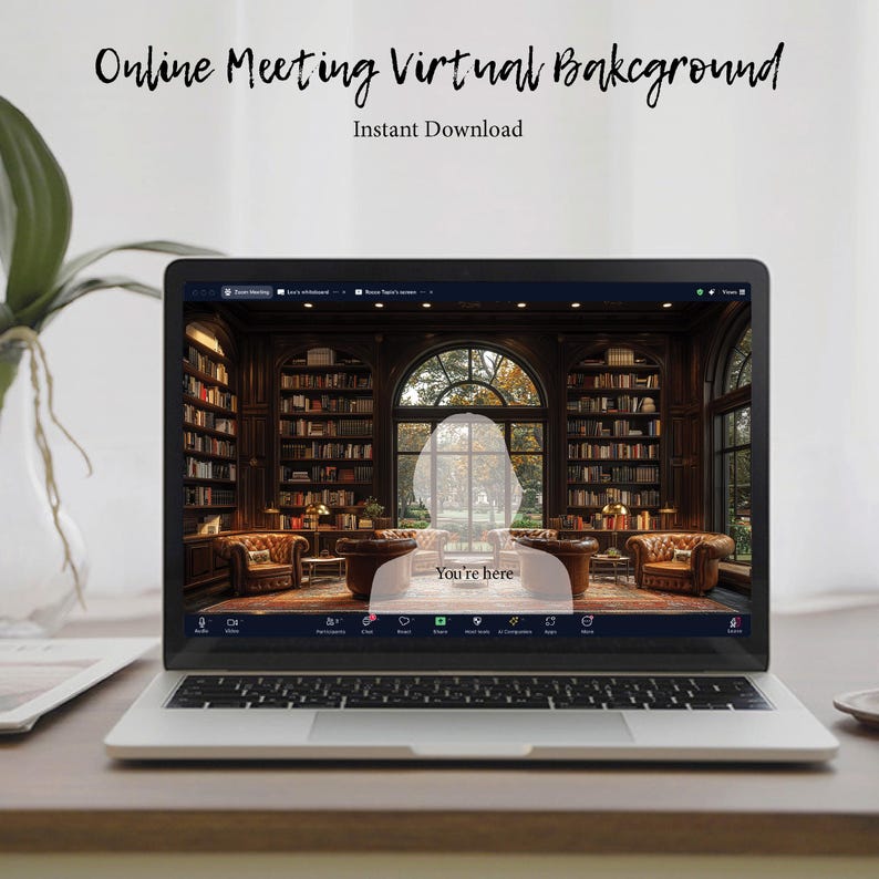 Bundle I Zoom Teams Online Meeting Background I Academic Office Corner ...