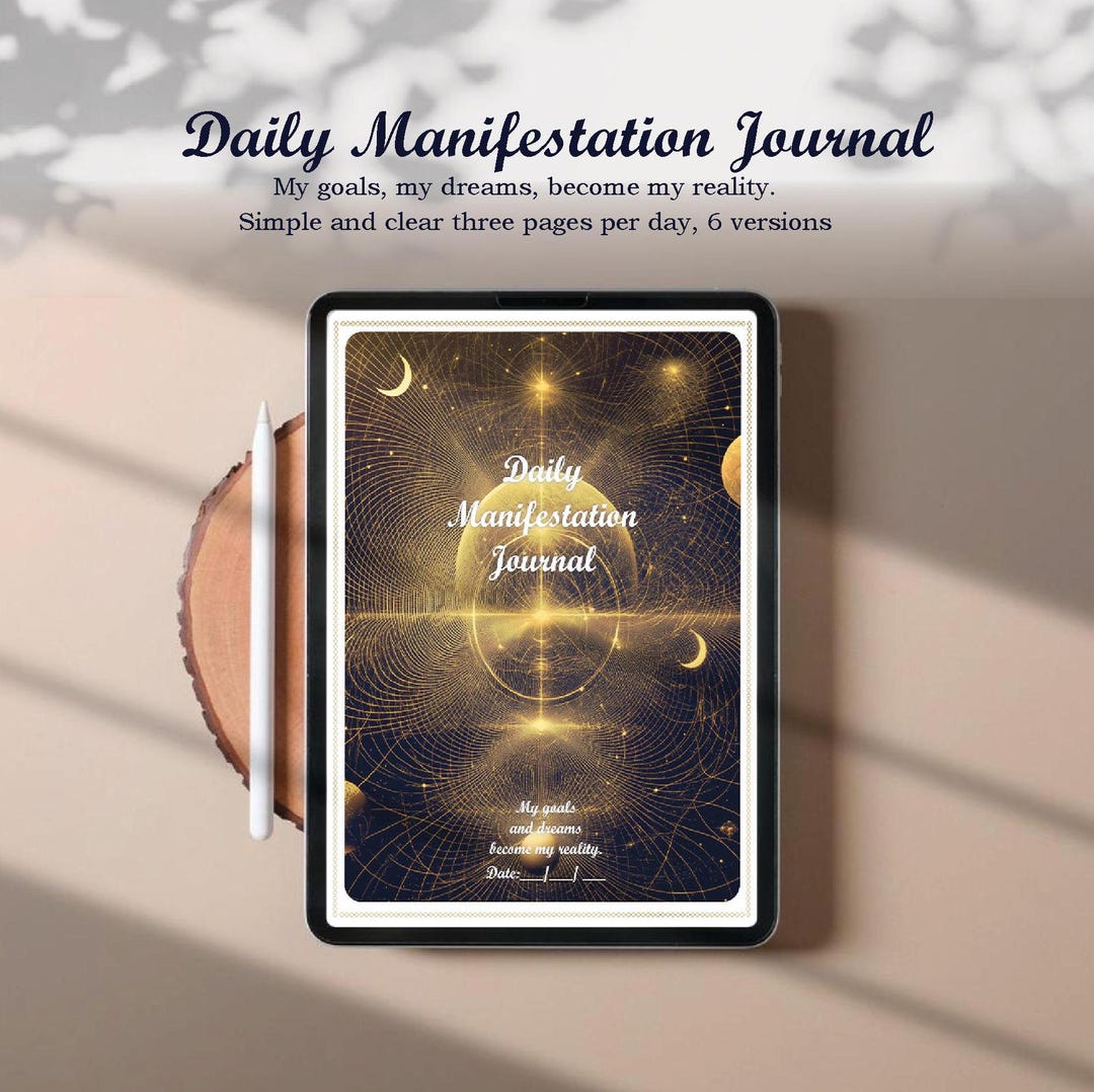 Digital Planner, Manifestation Journal. Simple Design, Three Pages per ...