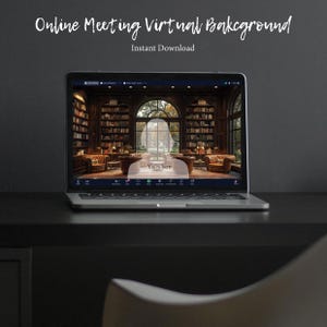 Bundle I Zoom Teams Online Meeting Background I Academic Office Corner ...