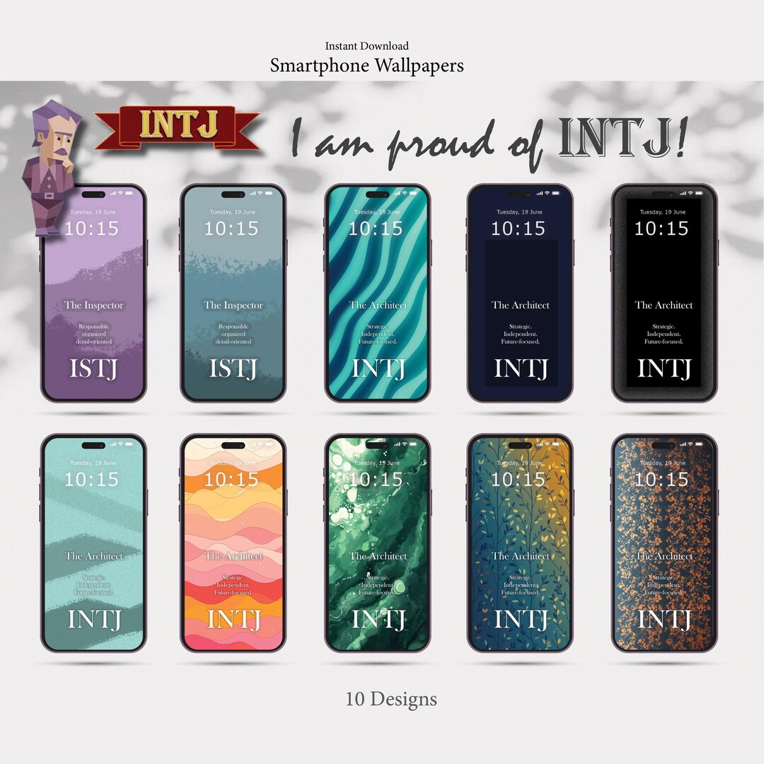 INTJ! - MBTI Smartphone Wallpapers, 10 Designs, Start a Fresh and Cool ...