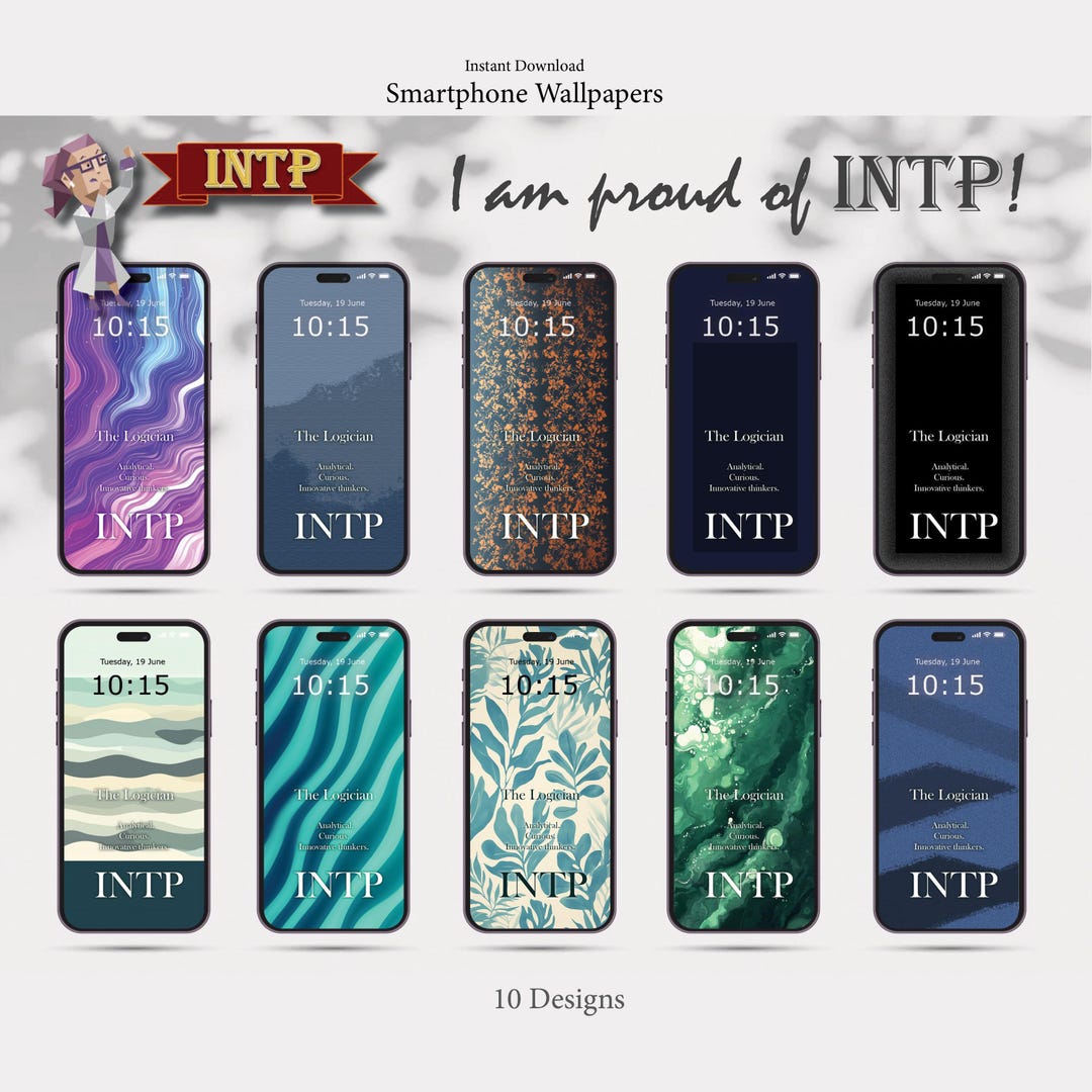 INTP! - MBTI Smartphone Wallpapers, 10 Designs, Start a Fresh and Cool ...