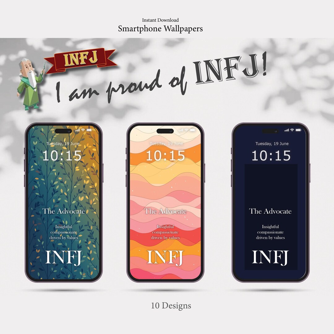 INFJ! - MBTI Smartphone Wallpapers, 10 Designs, Start a Fresh and Cool ...