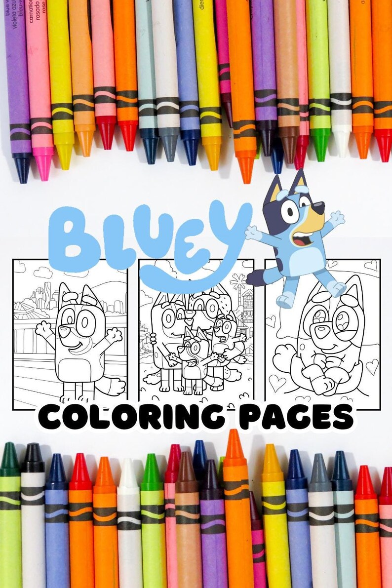 Bluey Coloring Pages 40 Printable Pages - Etsy