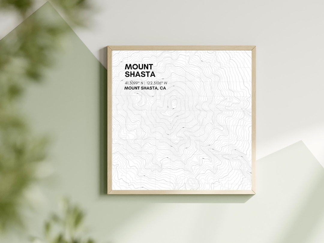 Mount Shasta | Topographic Map – Personalized California Hiking Trail ...