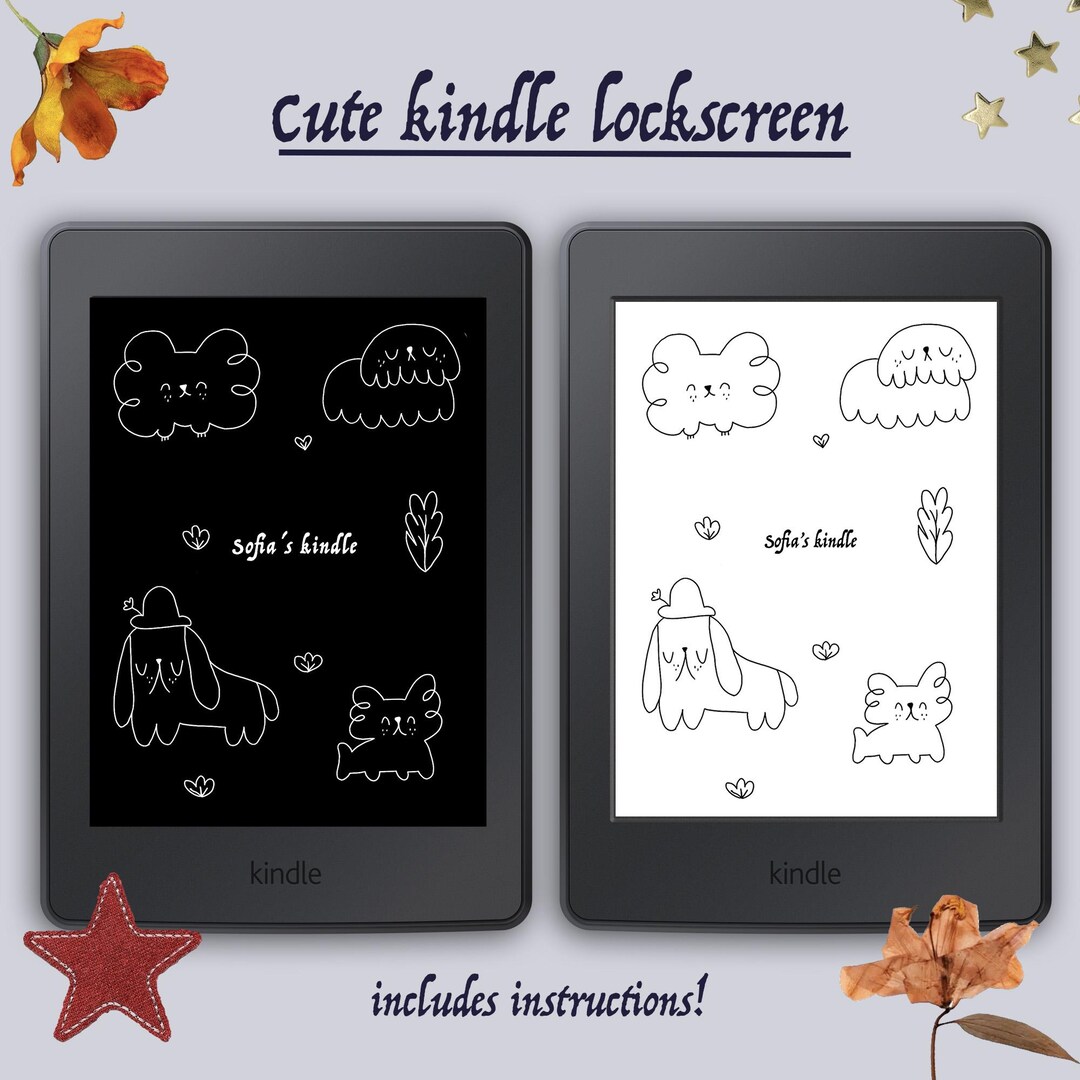 Custom Cute Kindle Lockscreen, Minimalist Kindle Lockscreen, Aesthetic ...