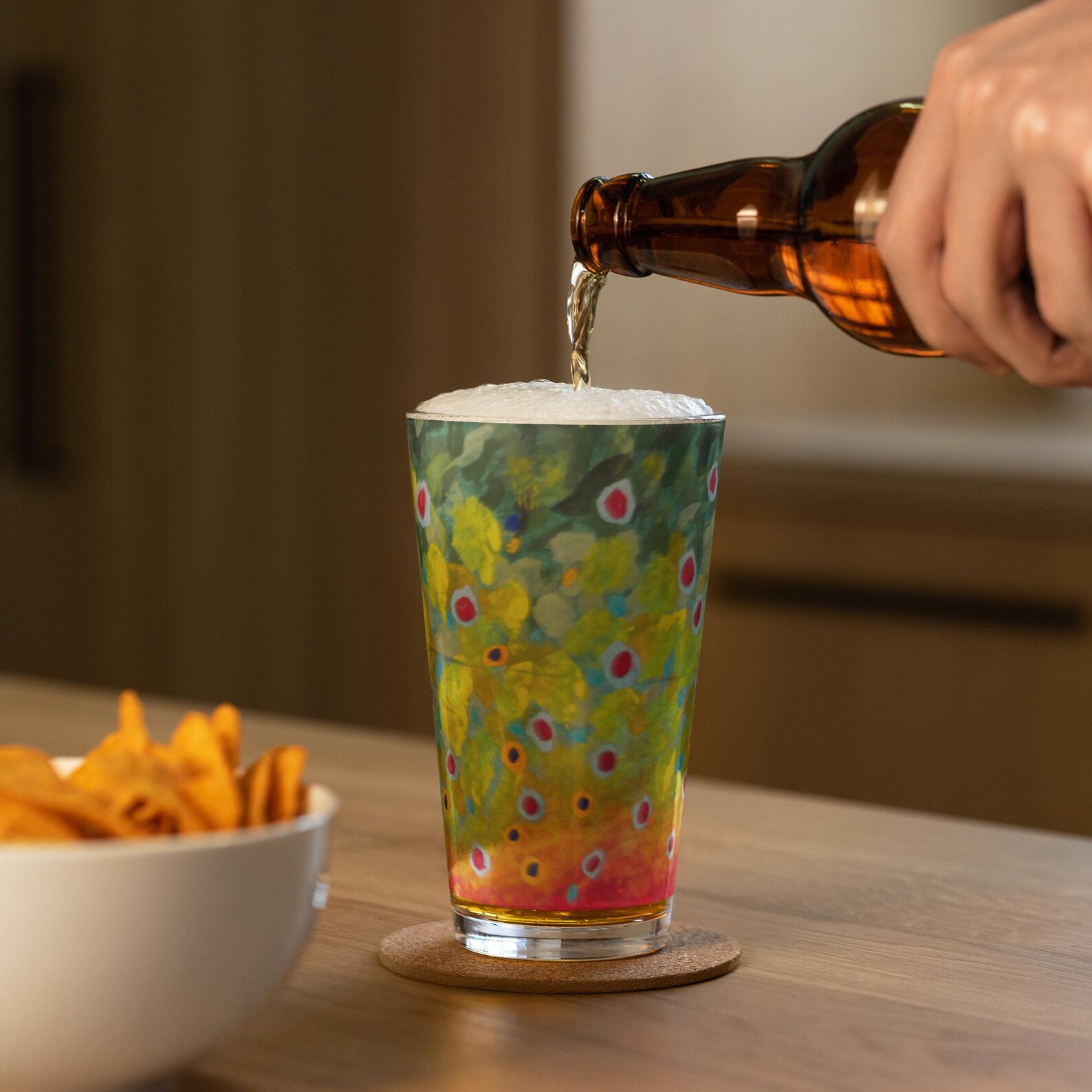 Brook Trout Beer Glass: Fly Fishing Art, 16 Oz Shaker Pint - Etsy